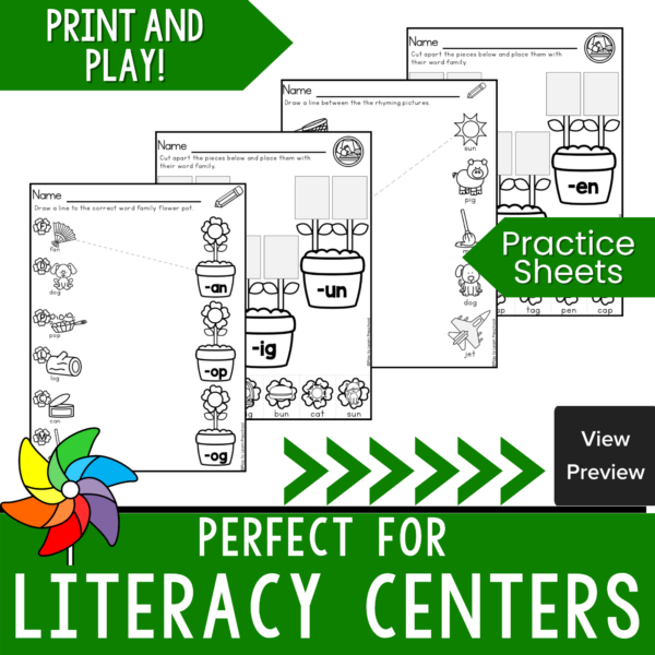 Spring Rhyming Words Activity – Hands-On Literacy for Preschool ...