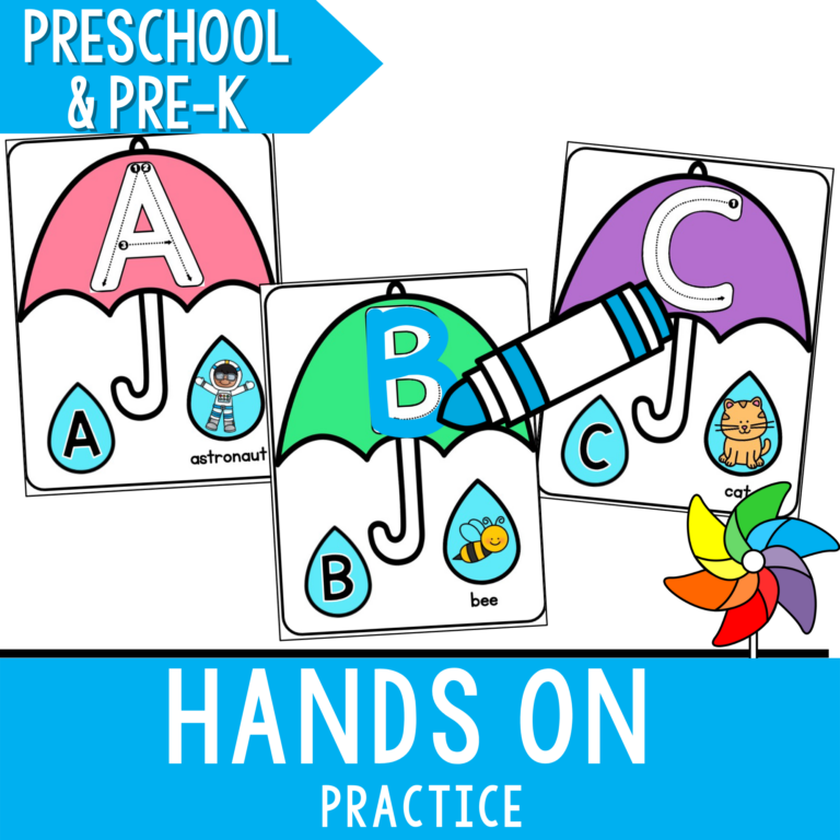 Preschool Spring Weather Writing Cards Tracing Practice Literacy Center ...