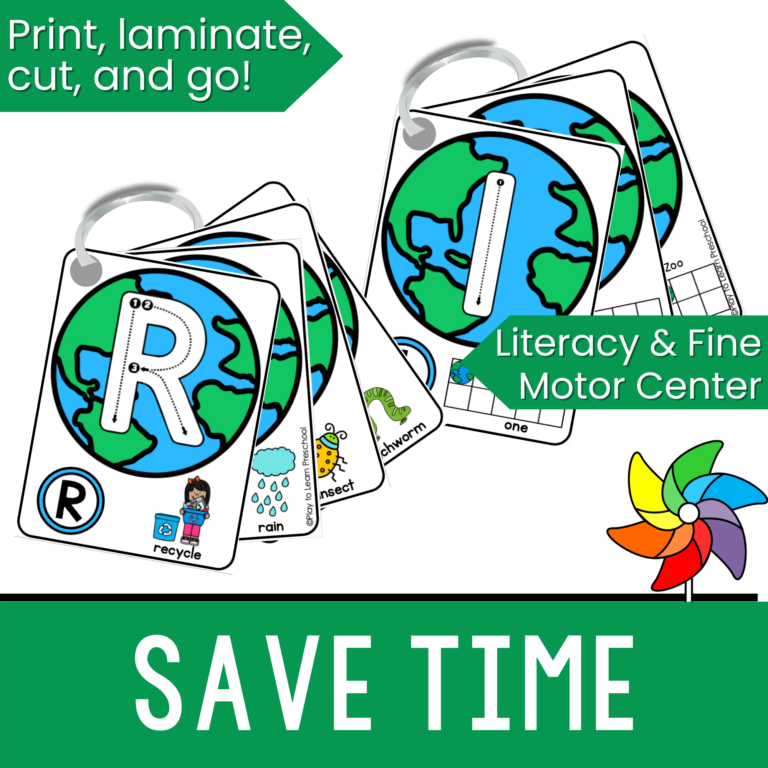 Spring Earth Day Writing Practice Alphabet Number & Shape Tracing for ...