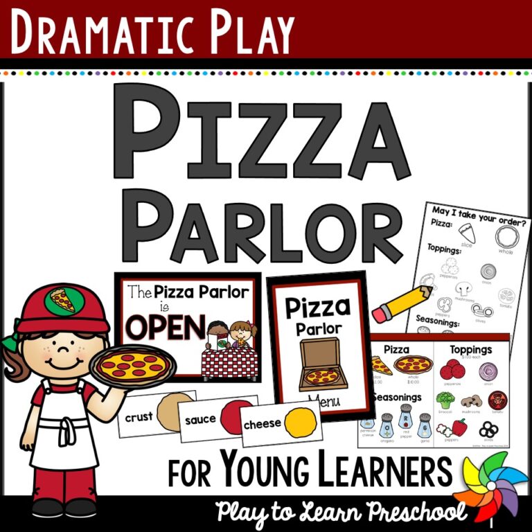 Preschool Pizza Parlor Dramatic Play Center