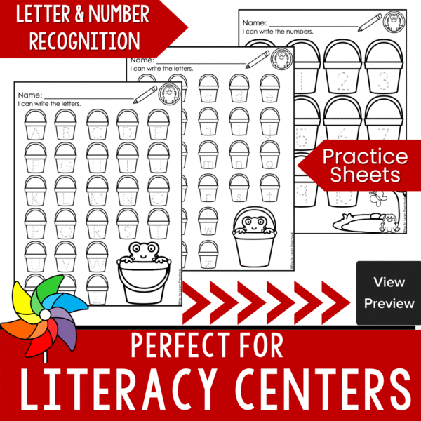 Letters, Numbers, and Shape Tracing Pond Theme Pre-Writing Centers for ...
