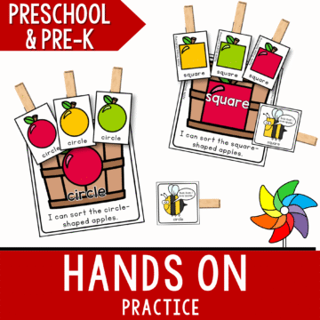 Apple Shape Sorting Activity for Preschool Fall Math and Fine Motor ...