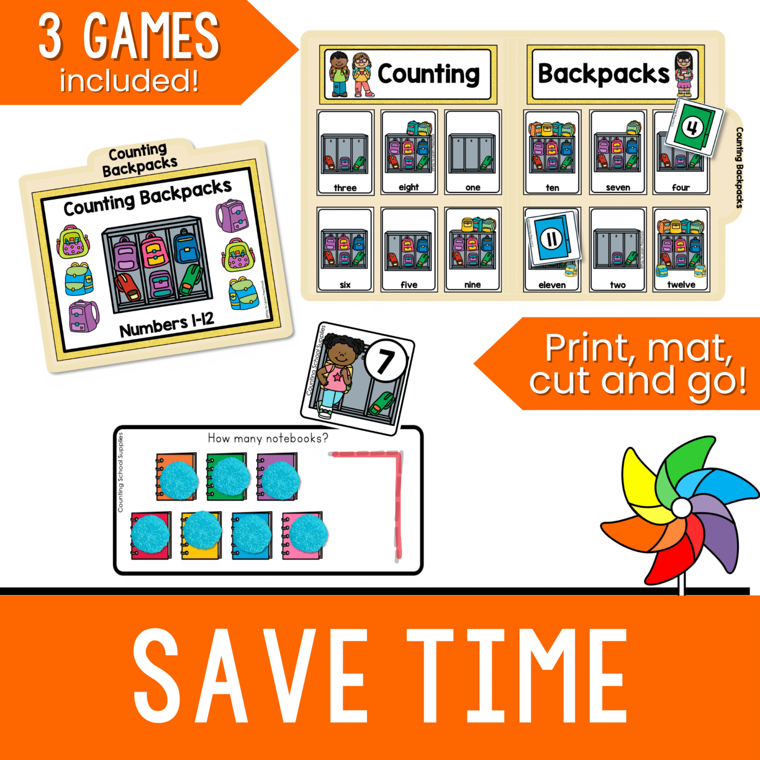 Back to School Counting Activities Hands-On Math Games for Preschool ...