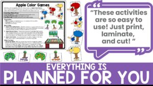 Apple Color Recognition PREVIEW - Play to Learn Preschool