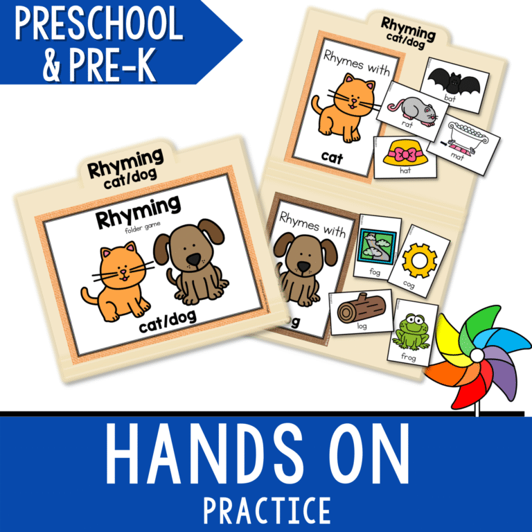 Rhyming Word Activities for Preschool and Pre-K Literacy Center Games ...