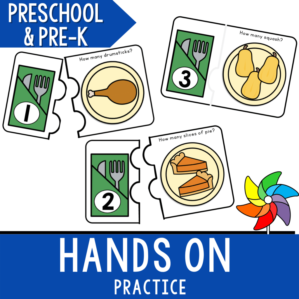 Thanksgiving Counting Games- Hands-On Math Games for Preschool & Pre-K ...