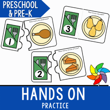 Thanksgiving Counting Games- Hands-On Math Games for Preschool & Pre-K ...