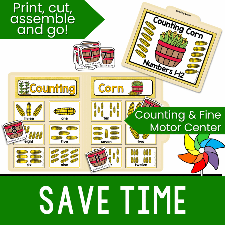 Thanksgiving Counting Games- Hands-On Math Games for Preschool & Pre-K ...