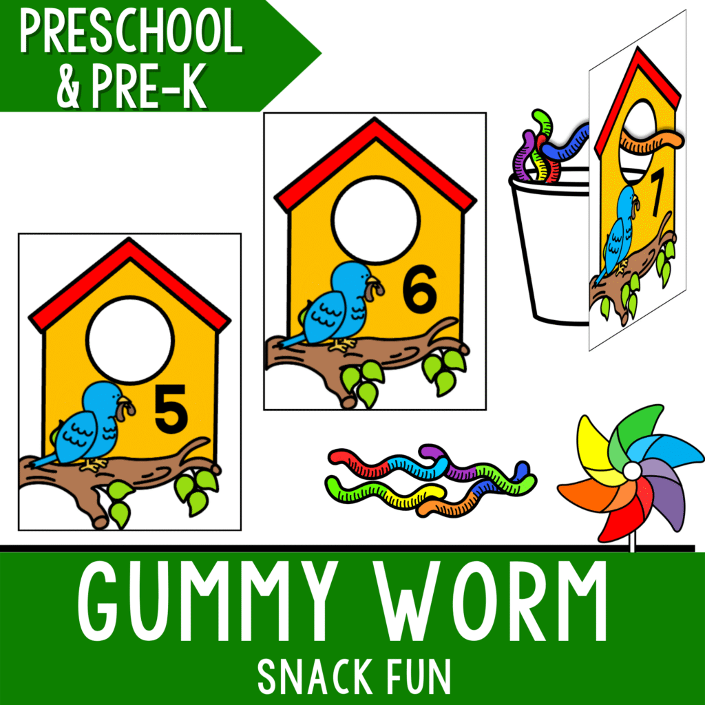 Gummy Worm Fun Pack Preschool & Pre-K Math and Literacy Activities for ...