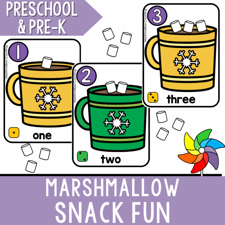 Marshmallow Fun Pack – Preschool Math and Literacy Activities - Play to Learn Preschool