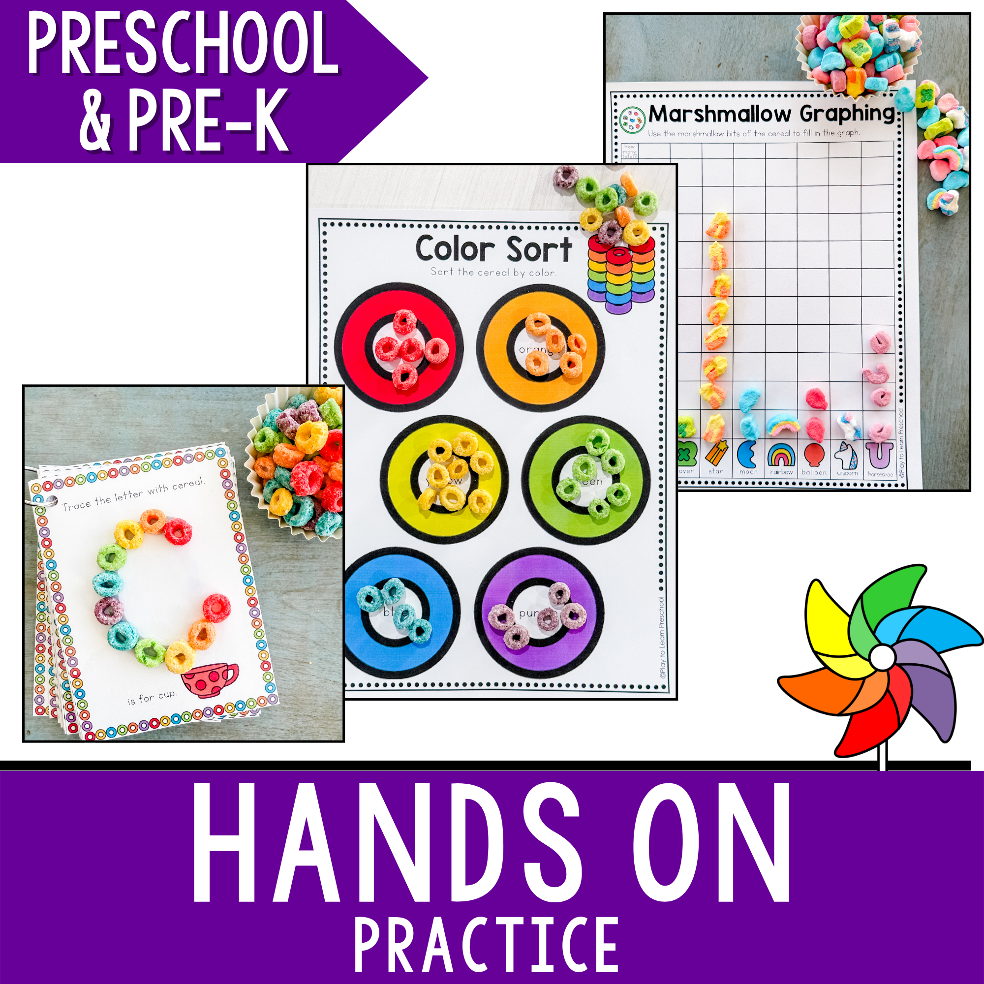 Snack Pack Math & Literacy Bundle Preschool Sorting, Counting, Tracing ...