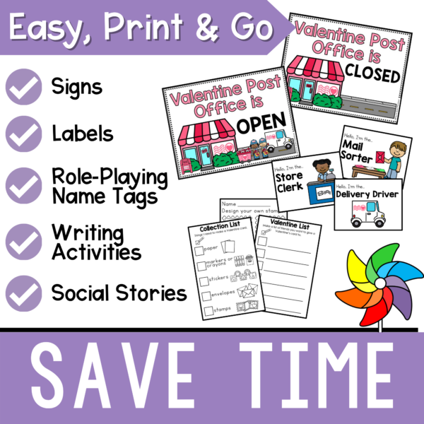 Valentine Dramatic Play Post Office Writing Center for Preschool and ...
