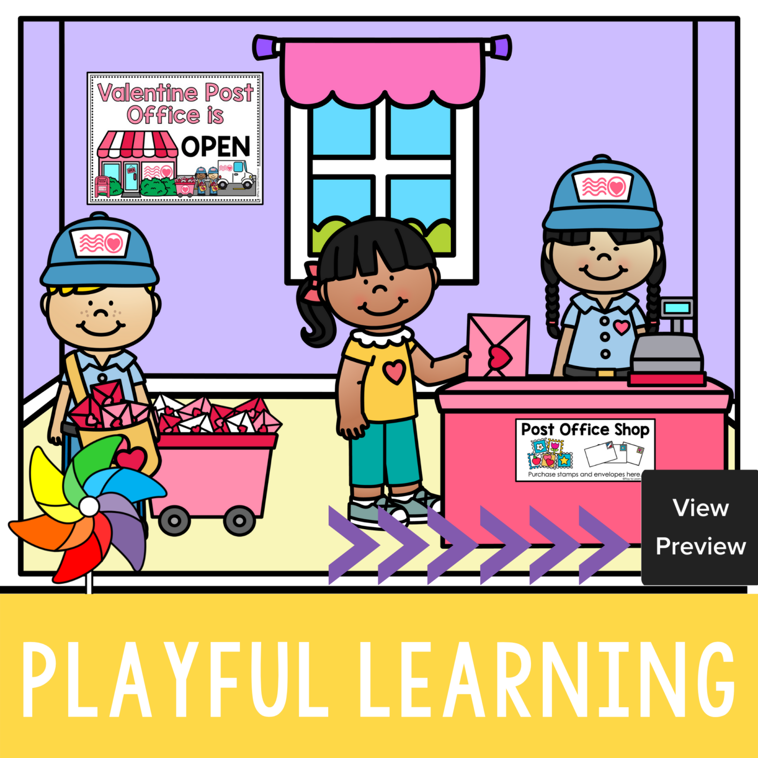 Valentine Post Office Dramatic Play Thumb3 - Play to Learn Preschool