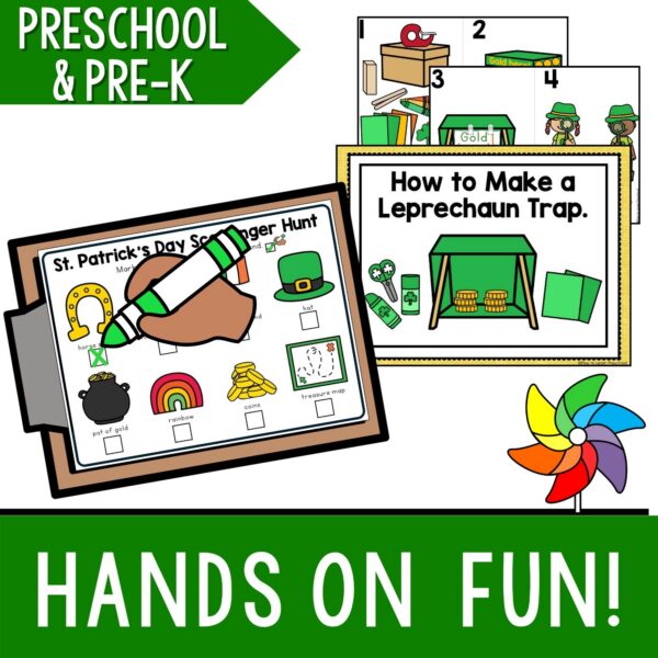 Leprechaun Games for Preschool St Patricks Day Math and STEM Centers ...