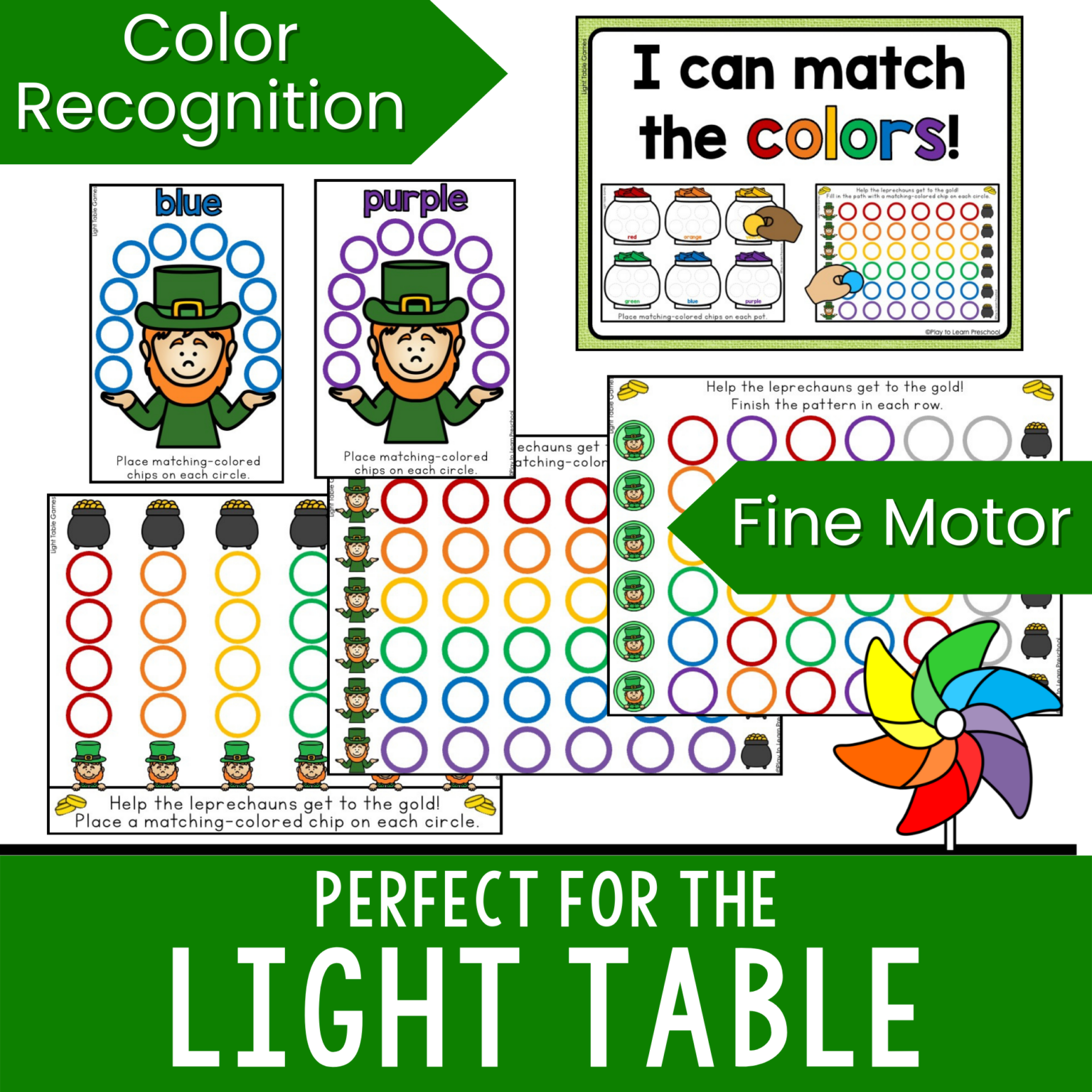 Leprechaun Games for Preschool St Patricks Day Math and STEM Centers ...