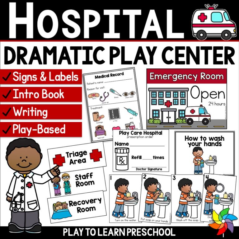 Hospital Dramatic Play Center for Preschoolers