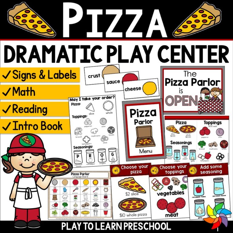Preschool Pizza Parlor Dramatic Play Center